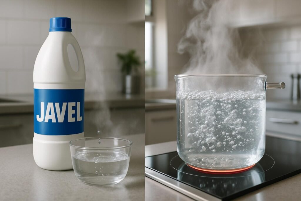 Javel et eau chaude : mythe ou efficacité